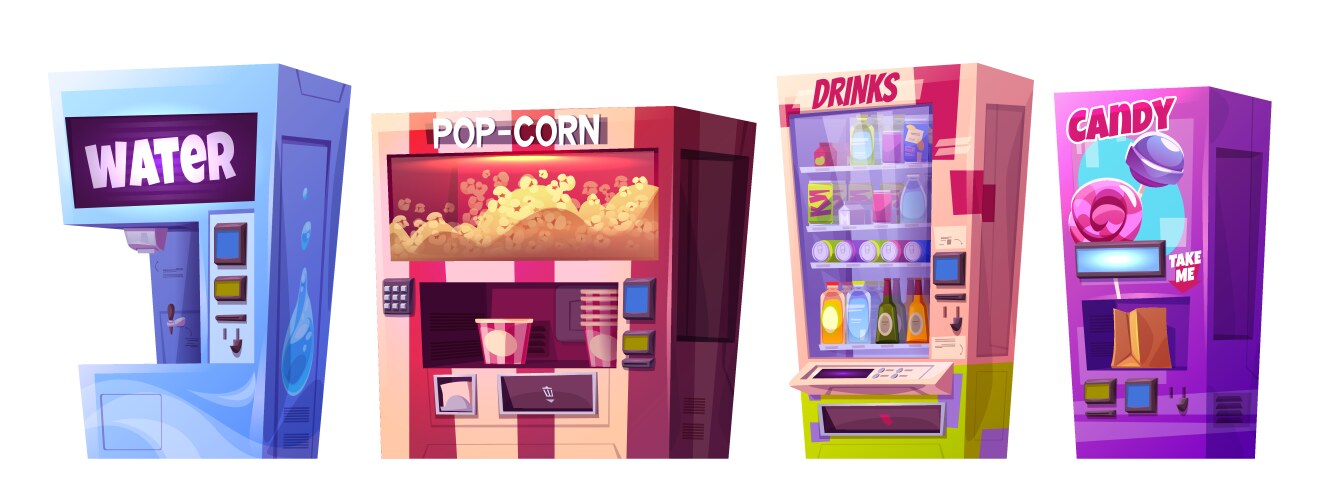 Cartoon vending machine icon Royalty Free Vector Image