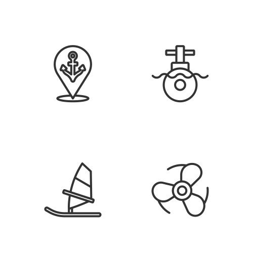 Boat propeller hand drawn outline doodle icon Vector Image
