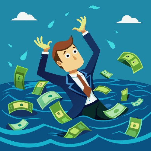 Sunk cost investment problem cost that already Vector Image