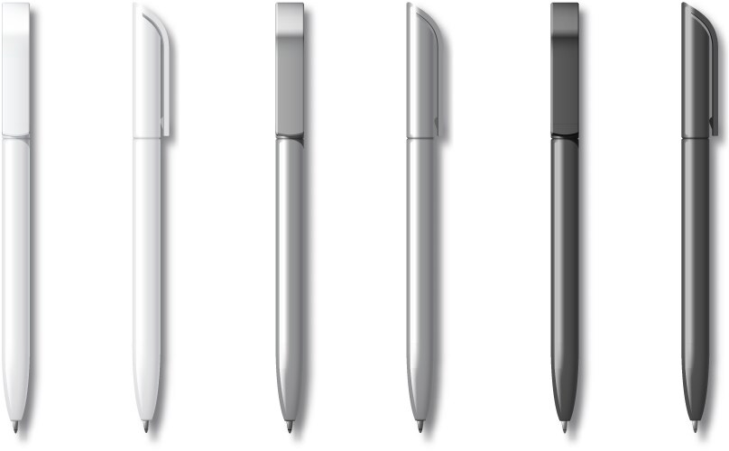 Business pen icon set Royalty Free Vector Image