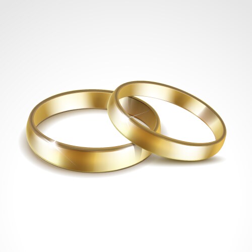 Wedding rings vintage black engraving Royalty Free Vector