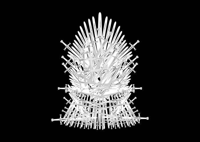 Thrones template hand drawn iron throne frame Vector Image