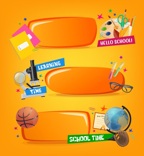 Cartoon School Frame Vector Images (over 13,000)