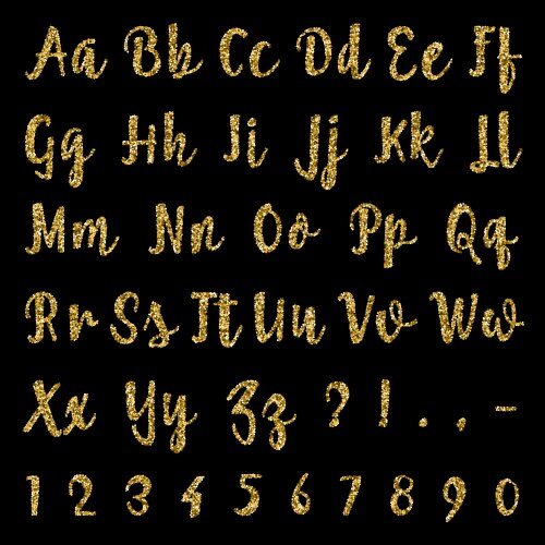 Abc english alphabet on transparent background Vector Image