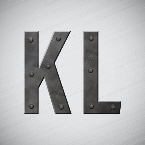 Metal letters Royalty Free Vector Image - VectorStock