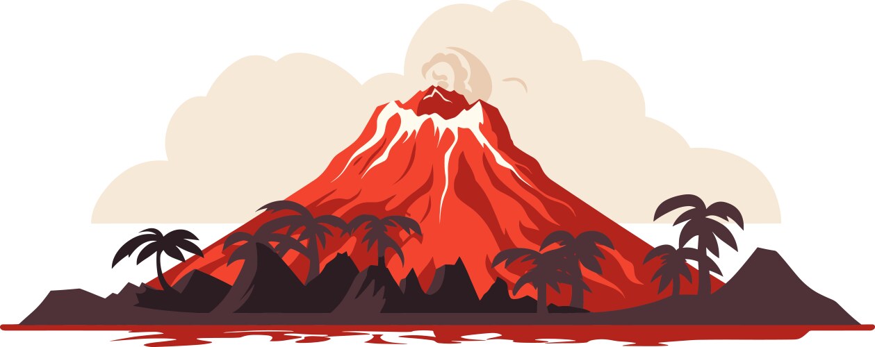 Volcano Silhouette Vector Images (over 1,400)