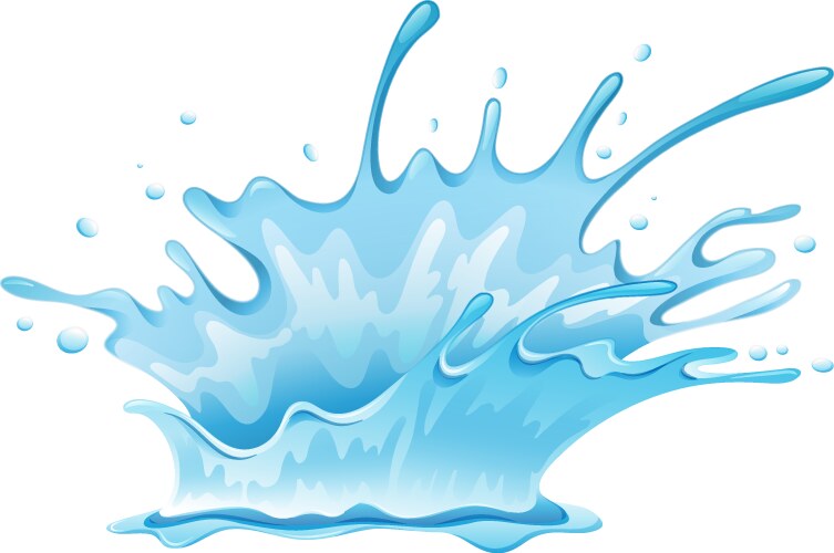 Water splash realistic composition Royalty Free Vector Image