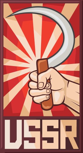 Soviet propaganda poster Royalty Free Vector Image