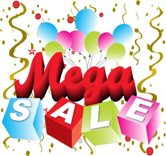 3d sale transparent background Royalty Free Vector Image