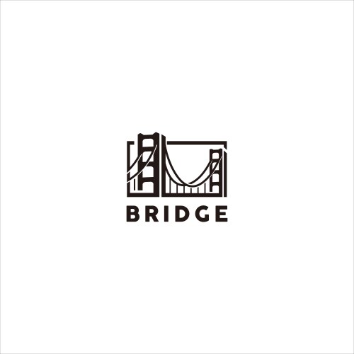 Bridge logo design template Royalty Free Vector Image