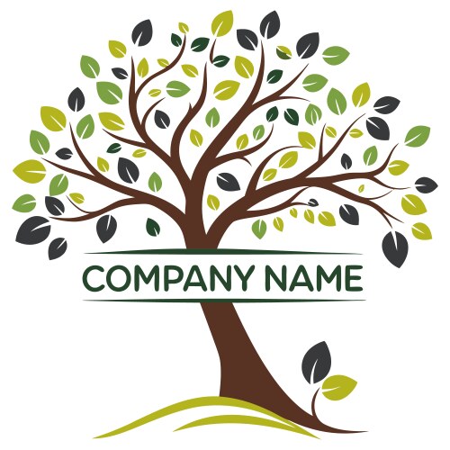 An authentic tree logo Royalty Free Vector Image
