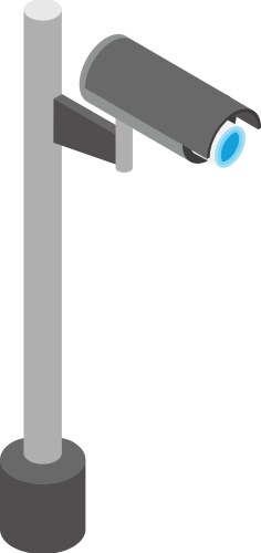 Cctv camera iconic style flat Royalty Free Vector Image