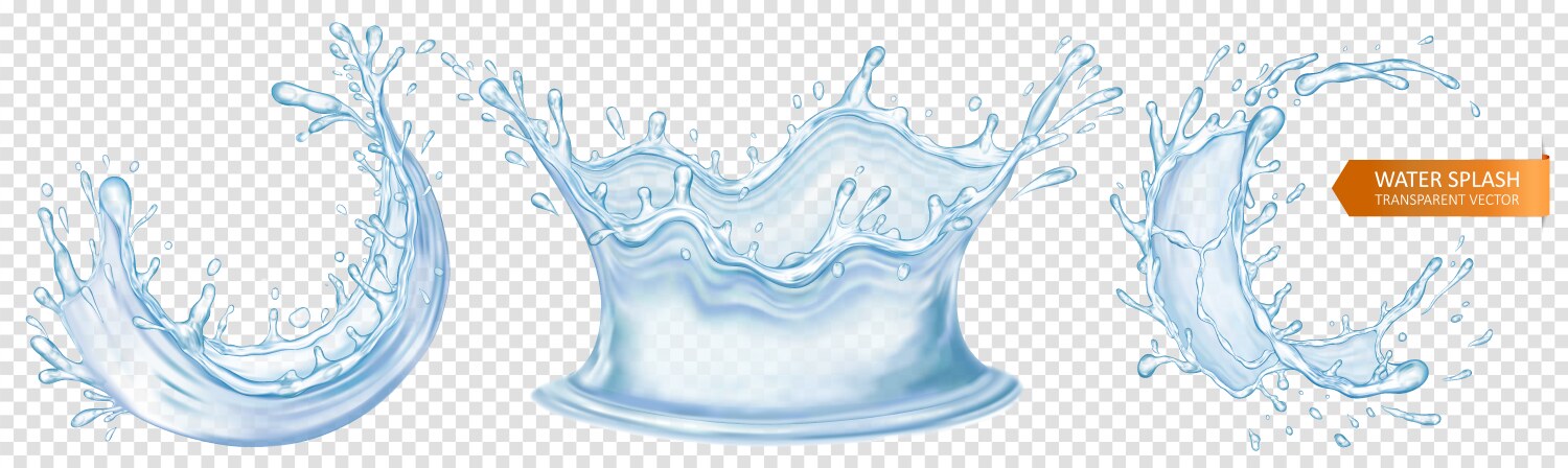 Blue water splash Royalty Free Vector Image - VectorStock