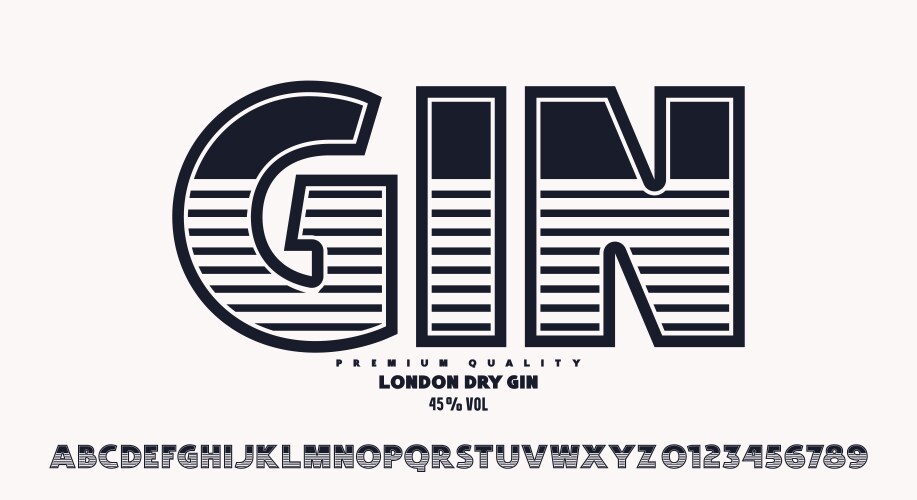 Handwriting striped fonts hand drawn alphabets Vector Image