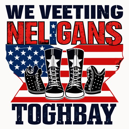 American veteran us maps boots and weapon Vector Image