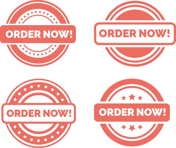 Order now - sticker collection Royalty Free Vector Image