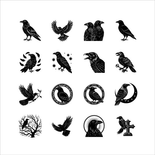 Raven Bird Logo Vector Images (over 2,400)