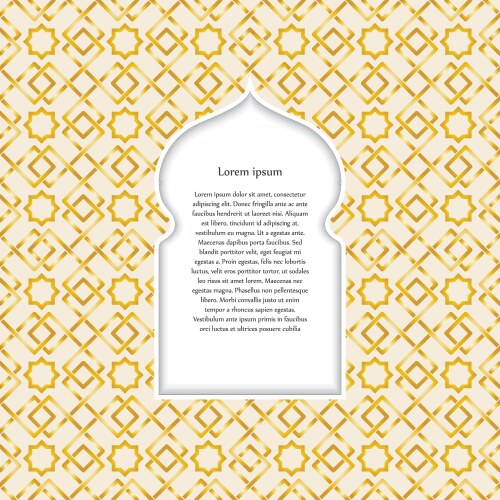 Arab window door pattern arabian islamic Vector Image