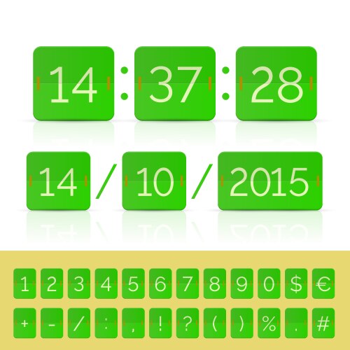 Flat countdown timer Royalty Free Vector Image