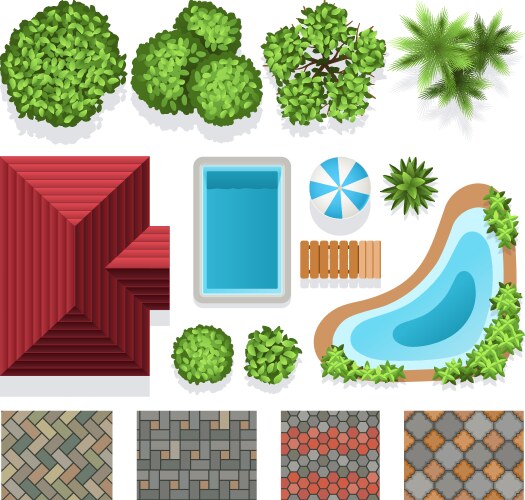 Landscape elements Royalty Free Vector Image - VectorStock