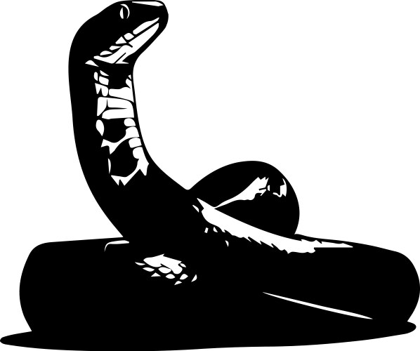 Snake silhouette elegant art Royalty Free Vector Image