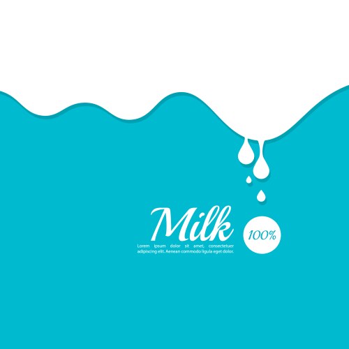 Modern poster fresh milk with splashes on a light Vector Image