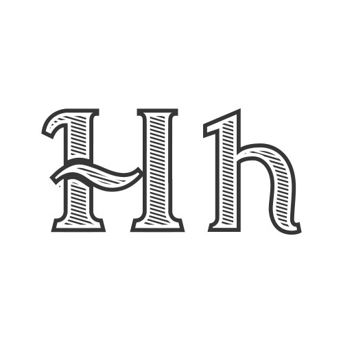 Black and White Letter H Vector Images (over 11,000)