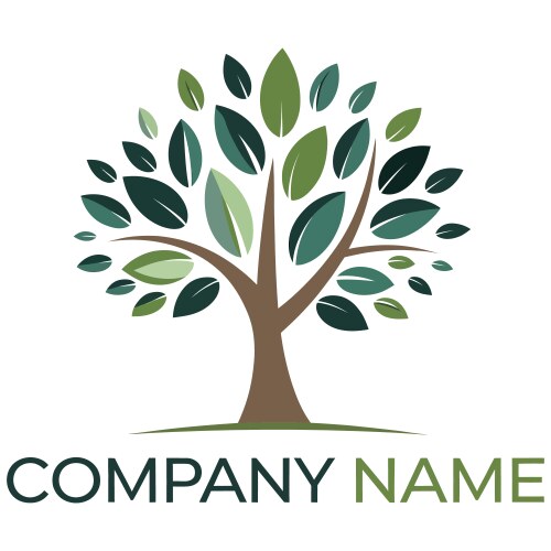 An authentic tree logo Royalty Free Vector Image