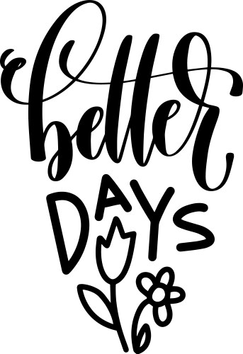 Days of a week hand written lettering Royalty Free Vector