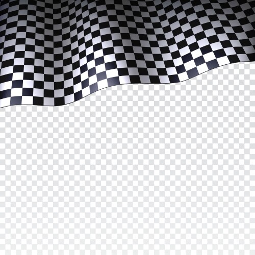 Checkered flag on transparent background Vector Image