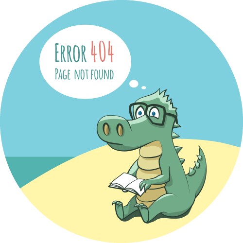 Cute crocodile sitting on the ground cartoon Vector Image