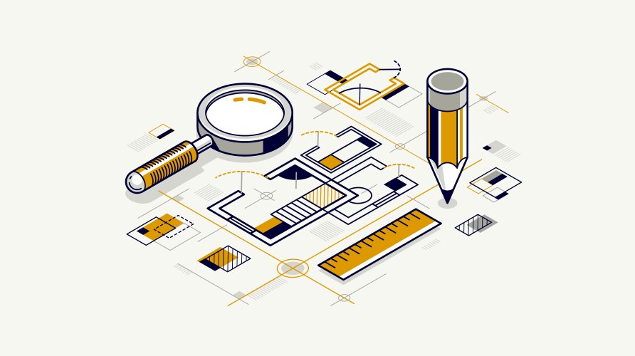Architectural engineering concept construction Vector Image