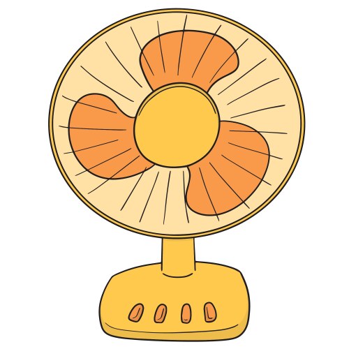Pedestal fan cartoon isolated Royalty Free Vector Image