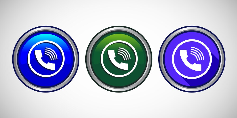 Call us now phone icon button set design Vector Image