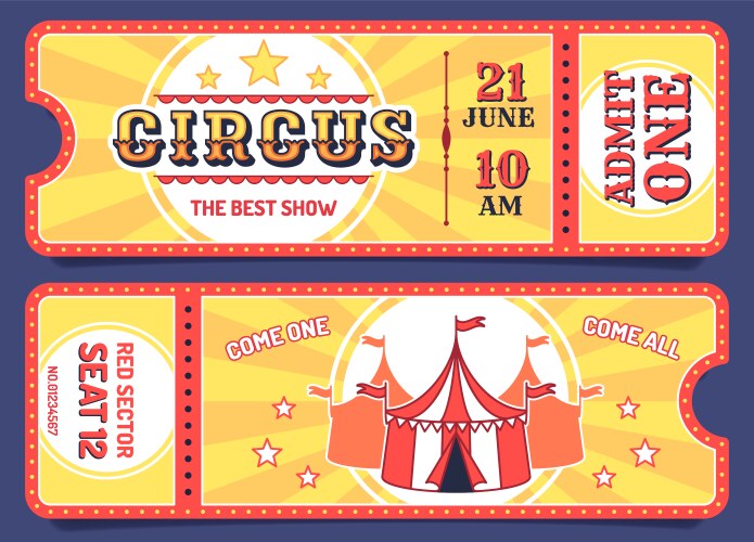 Circus carnival frame vintage 2d aurielaki Vector Image