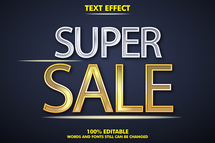 Modern poster design template 3d text effect mock Vector Image