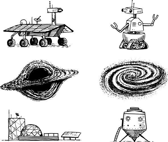 Robot Black and White Vector Images (over 89,000)