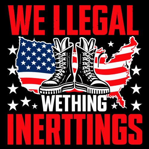 American veteran us maps boots and weapon Vector Image