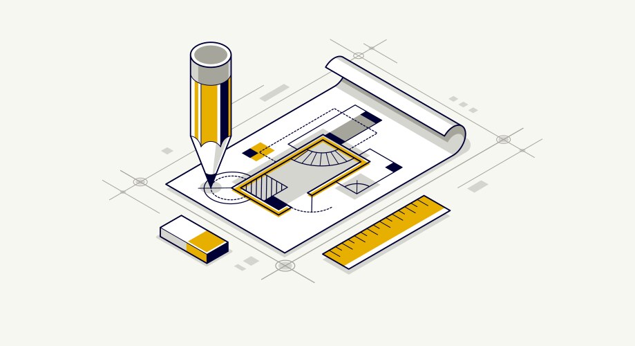 Architectural engineering concept construction Vector Image