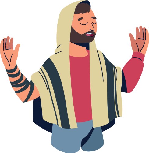 Jewish tefillin traditional Royalty Free Vector Image