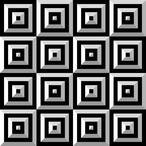 Abstract overlapping square black and white color Vector Image