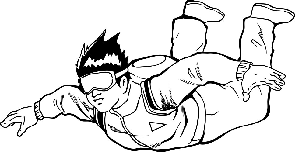 Skydiving Drawing Sketch Vector Images (over 120)