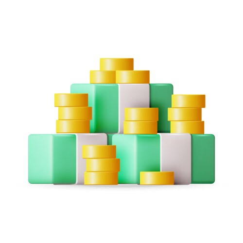 Golden bars yellow realistic bricks money luxury Vector Image