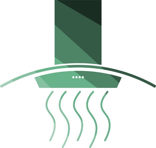 Kitchen extractor hood icon representing cooking Vector Image