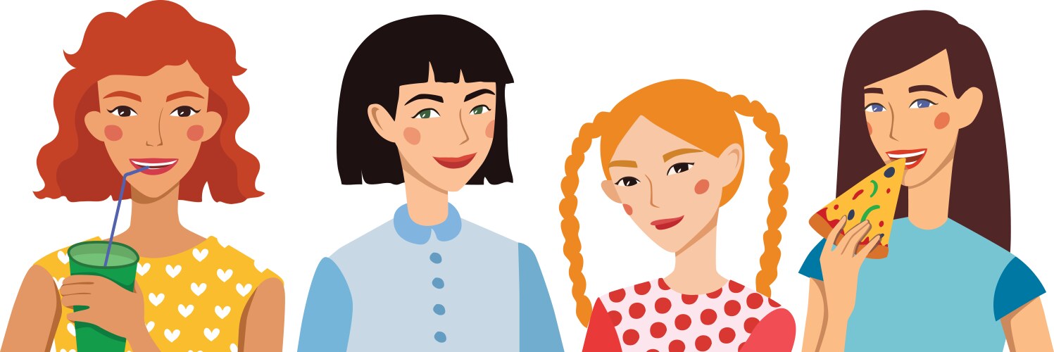 Four Friends Vector Images (over 2,300)