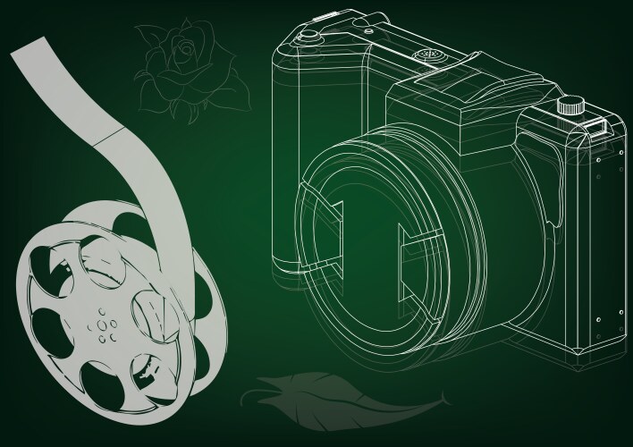 3d model of the camera Royalty Free Vector Image