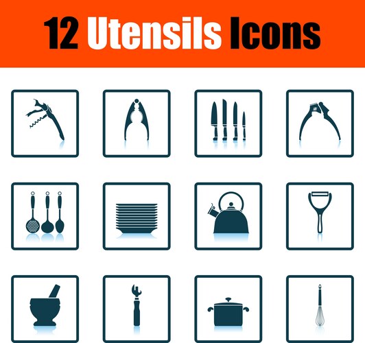 Utensils icon set Royalty Free Vector Image - VectorStock