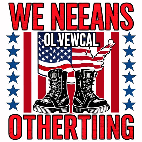 American veteran us maps boots and weapon Vector Image