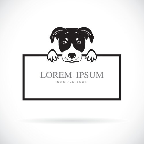 Black dog headlabrador with frame space for your Vector Image