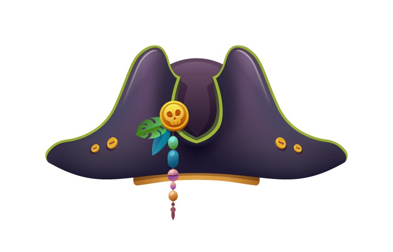 Cartoon kid girl pirate corsair captain with map Vector Image